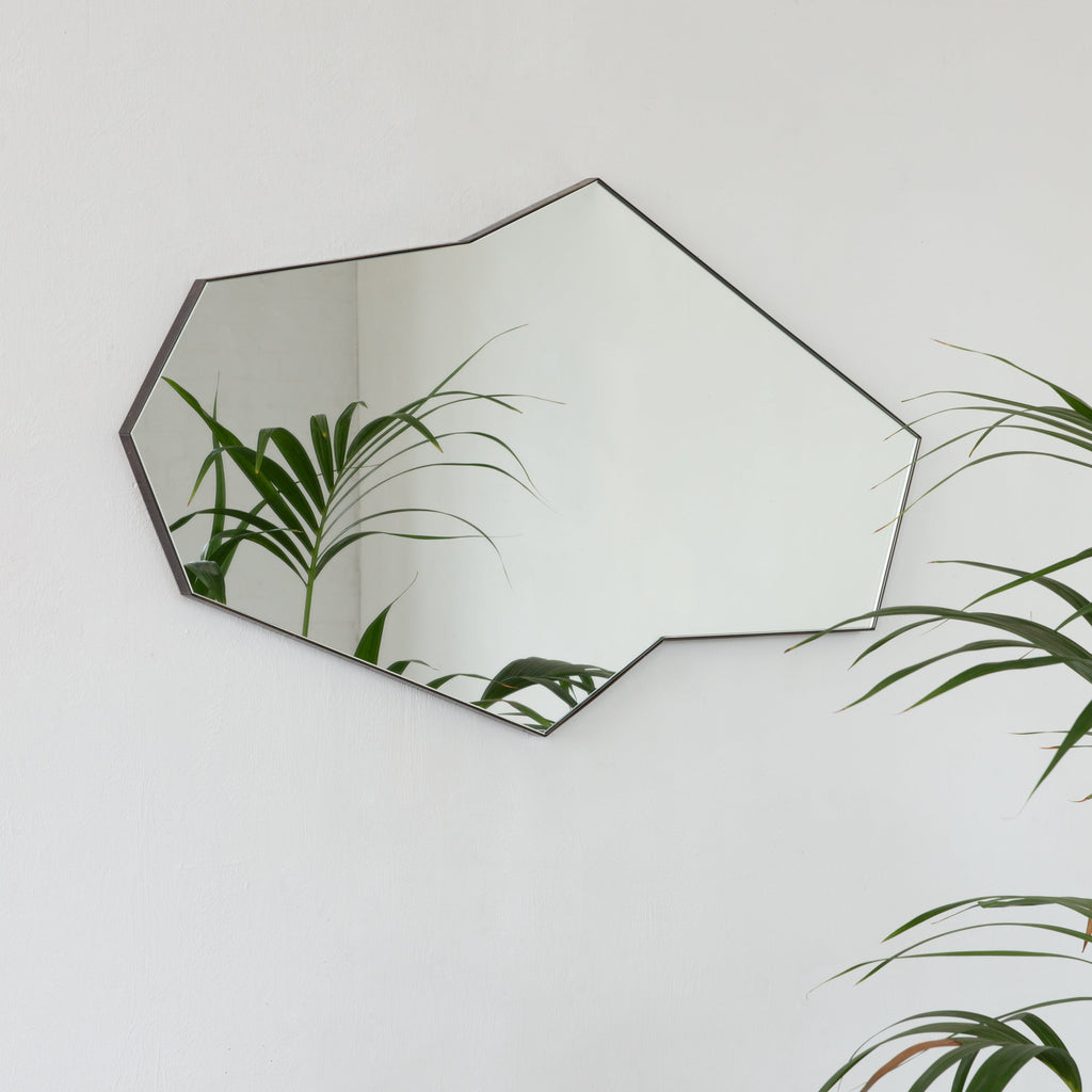 Irregular shaped Organic Mirror with a Bronze Patina Frame – DYOM by ...