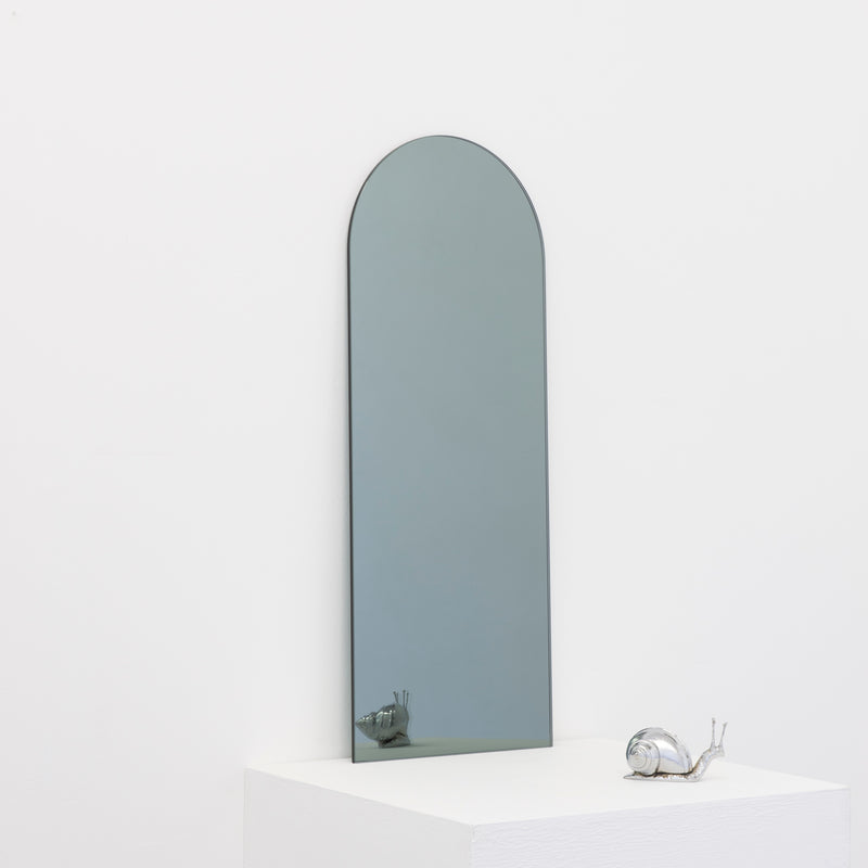 Arcus Arched Black Tinted Contemporary Frameless Mirror, Customisable ...