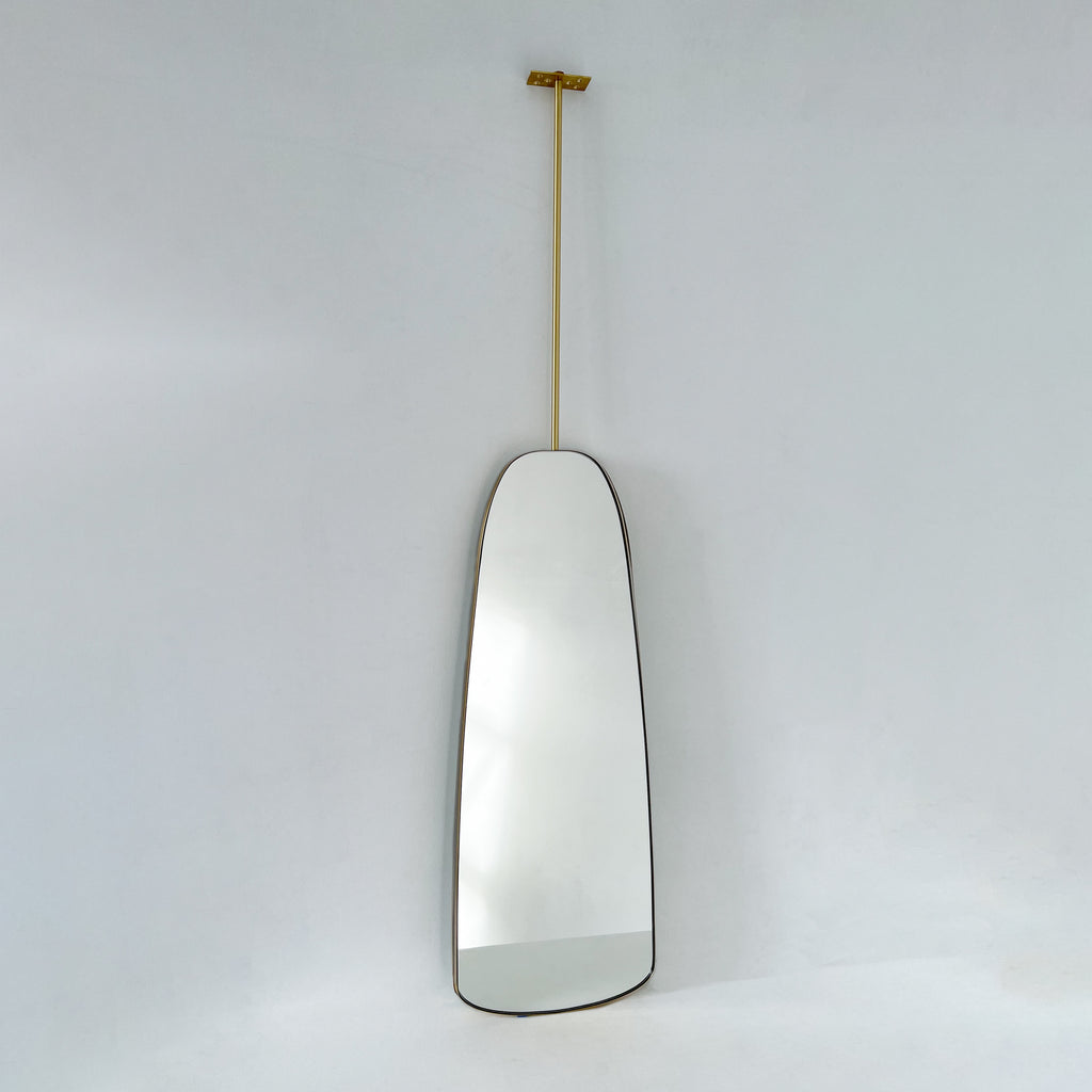 Orbis Ceiling Hanging Suspended Round Mirror with Brass Frame – DYOM by ...
