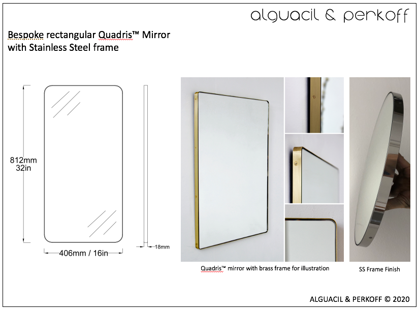 Bespoke Quadris™ Mirror with Stainless Steel Frame – DYOM by Alguacil ...